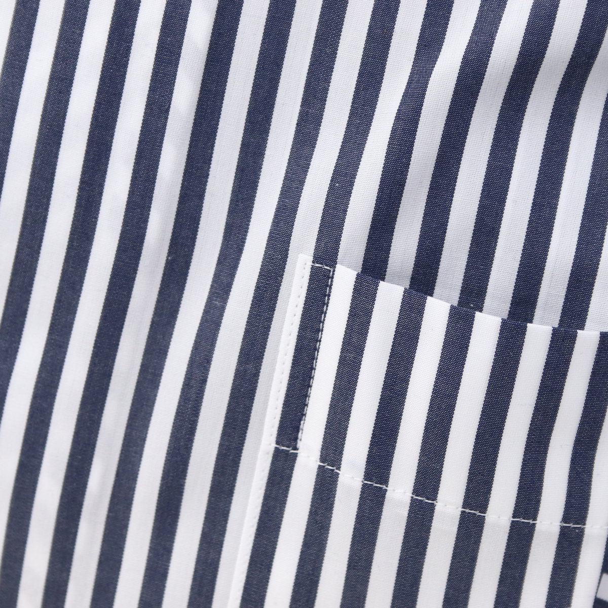 ドレスシャツ ボタンダウン ワンピースカラー シャツ イージーケア ネイビー ロンドンストライプ 日本製 綿100% イタリアンカラー 長袖 ...
